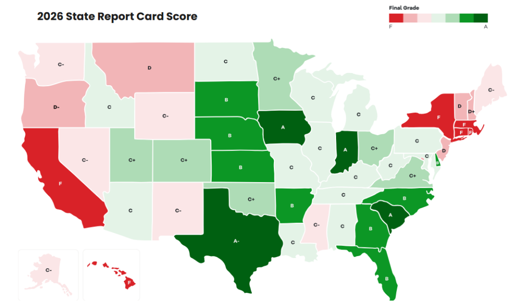 Grading the States: Affordability & Homebuilding Report Cards—2026 ...