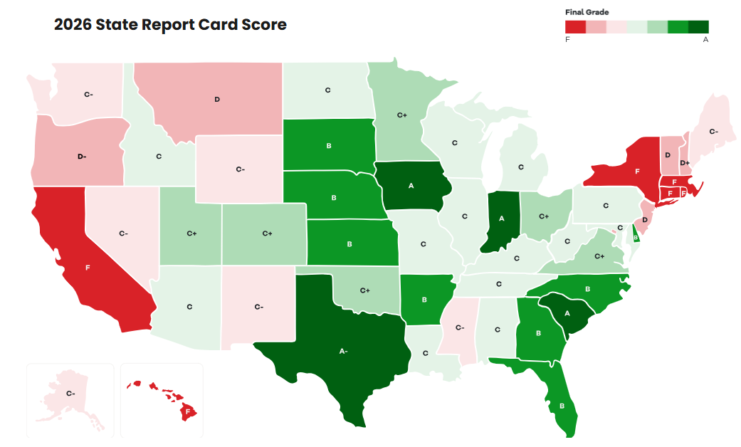 Grading the States: Affordability & Homebuilding Report Cards — 2026 ...